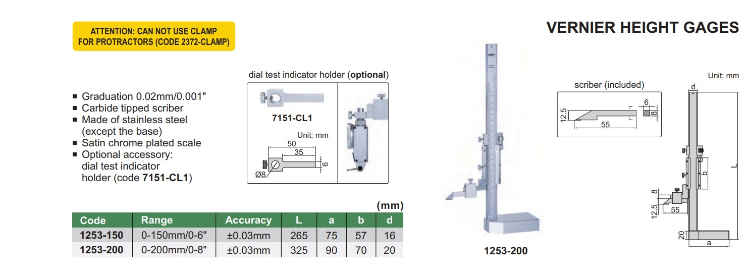 VERNIER HEIGHT GAUGE | iNTERTOOL Shop