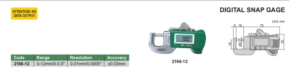 DIGITAL SNAP GAUGE รุ่น 2166 | iNTERTOOL Shop